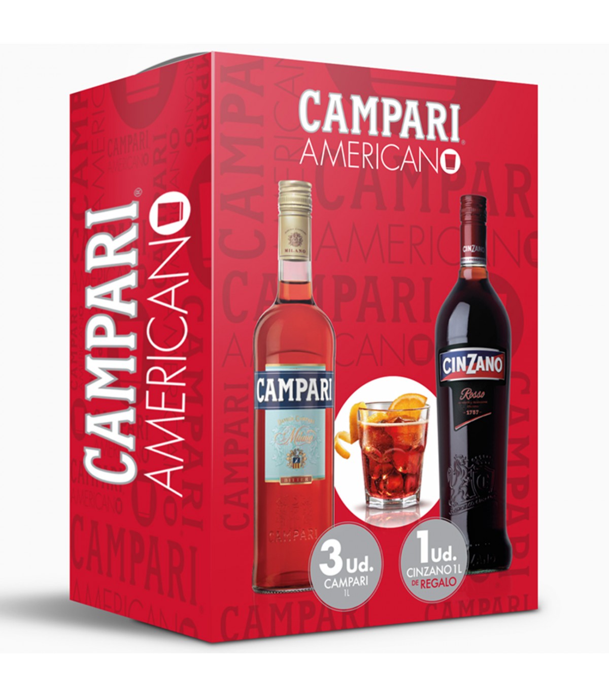Buy Pack Campari Americano 3 Botellas Campari 1 Botella Cinzano Rosso