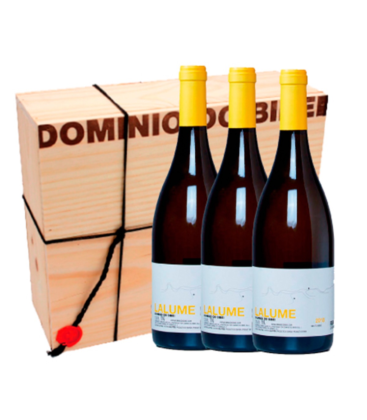 Buy Dominio Do Bibei, LALUME Caja 3x Madera Pack Especial Cordon y Lacre | ENBOTELLA
